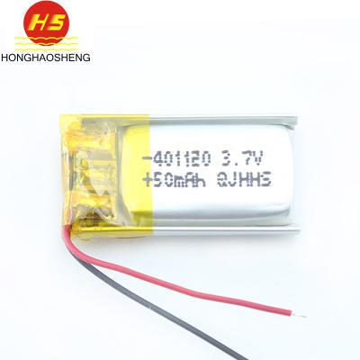 中国 3.7v 50mah Lipo医療機器のための401119のリチウム イオン電池 販売のため