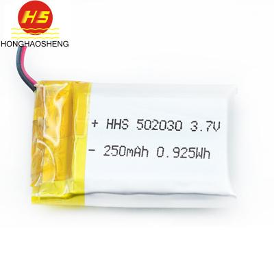 Cina 250mah Li Polymer Battery ricaricabile 3,7 V per la cuffia avricolare in vendita
