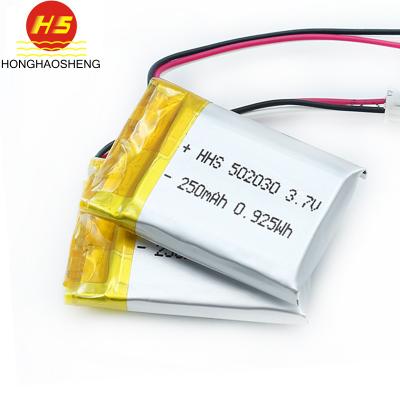 Cina 502030 batteria della cuffia avricolare di Lipo 3,7 V 250mah HHS Bluetooth in vendita