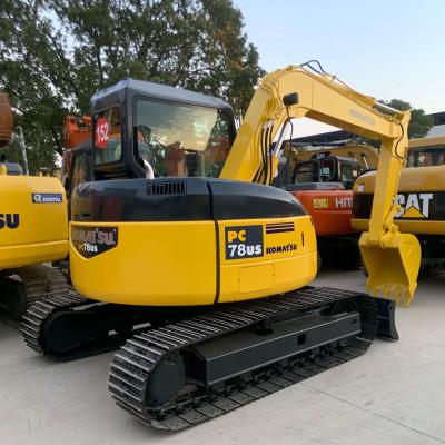 China Used Komatsu Excavator Pc78 7.67 Tons Second Hand Crawler Digger For Construction for sale