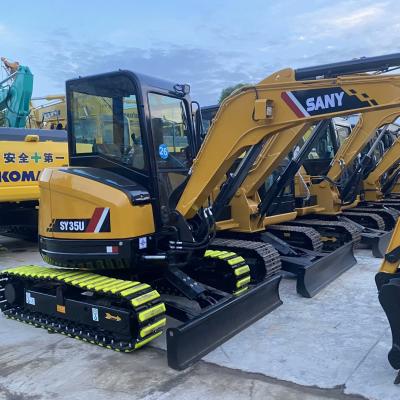 China Earth Moving Used SANY 35U Excavator Digger Water Cooling Yellow Color for sale