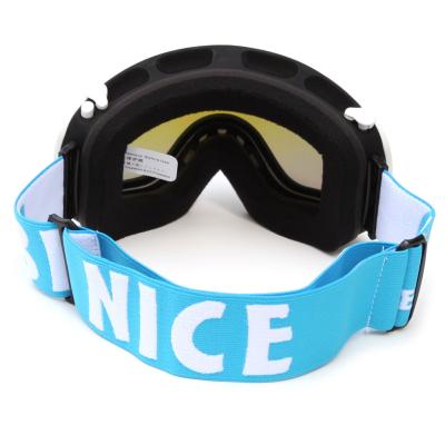 China Mountaineering  Unigear Mirrored Ski Goggles , Anti Fog Ski Goggles Blue Color for sale