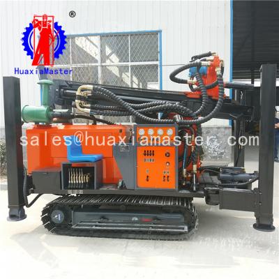 China FY260 crawler type pneumatic well drill machinery follows 260 meters water well track pneumatic DTH rig while drilling for sale