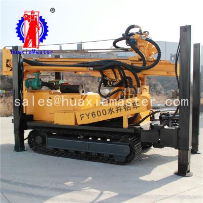 China FY600 type ground temperature drill machinery deep hole crawler type pneumatic well rig suitable for industrial drilling for sale