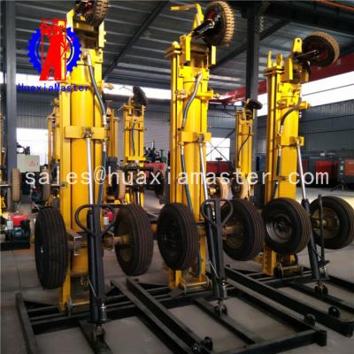 China Civilian small pneumatic drilling mechanical equipment wheel portable drill rig efficiency quick 150m drilling rig for sale