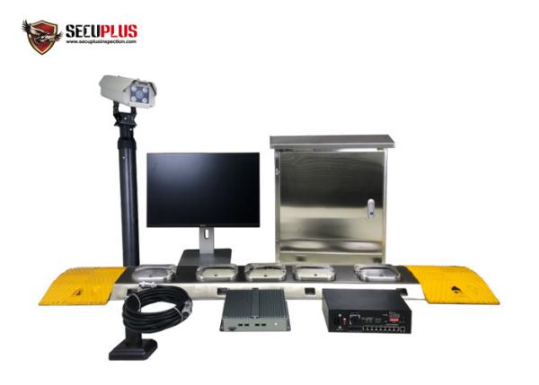 Area Scan Camera Surface Mount Under Vehicle Inpsection Scanner System With Driver Face And LPR Camera