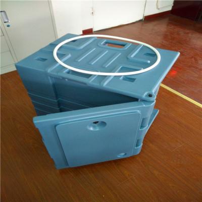 China Roto Molding Insulated Pan Carrier 535mm Blue Cold Food Carrier Double Walled for sale