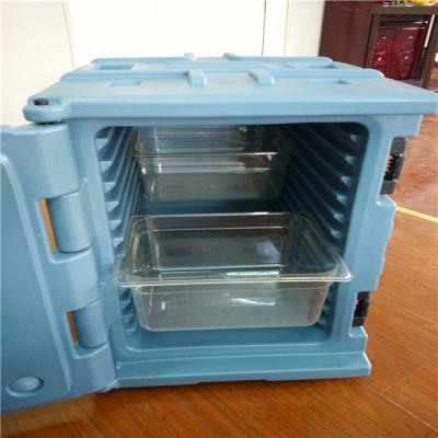 China Roto Molding Insulated Pan Carrier 535mm Blue Cold Food Carrier Double Walled for sale