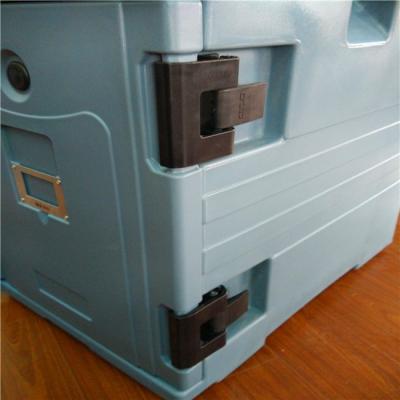 China Roto Molding Insulated Pan Carrier 535mm Blue Cold Food Carrier Double Walled for sale