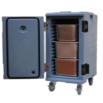 China LLDPE Frontlader Isolierter Warmhaltebehälter für Speisen 120L Marineblau Thermobehälter zu verkaufen