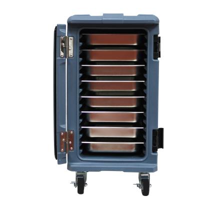 China LLDPE Frontlader Isolierter Warmhaltebehälter für Speisen 120L Marineblau Thermobehälter zu verkaufen