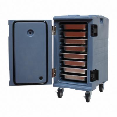 China LLDPE Frontlader Isolierter Warmhaltebehälter für Speisen 120L Marineblau Thermobehälter zu verkaufen