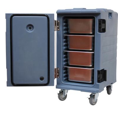 China LLDPE Frontlader Isolierter Warmhaltebehälter für Speisen 120L Marineblau Thermobehälter zu verkaufen