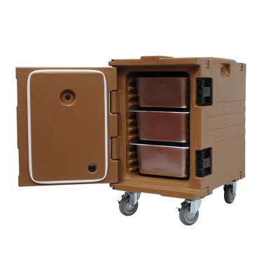 China Insulation Foam Food Pan Carrier Food Tray Carrier 90L With Wheels for sale