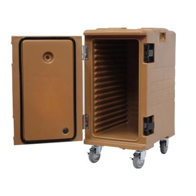 China Transportador de bandejas de alimentos seguras de tamaño completo con calefacción, 4 capas, color café en venta