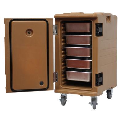China Secure Hot Food Pan Carrier 120L Catering Food Transport Boxes With Wheels for sale