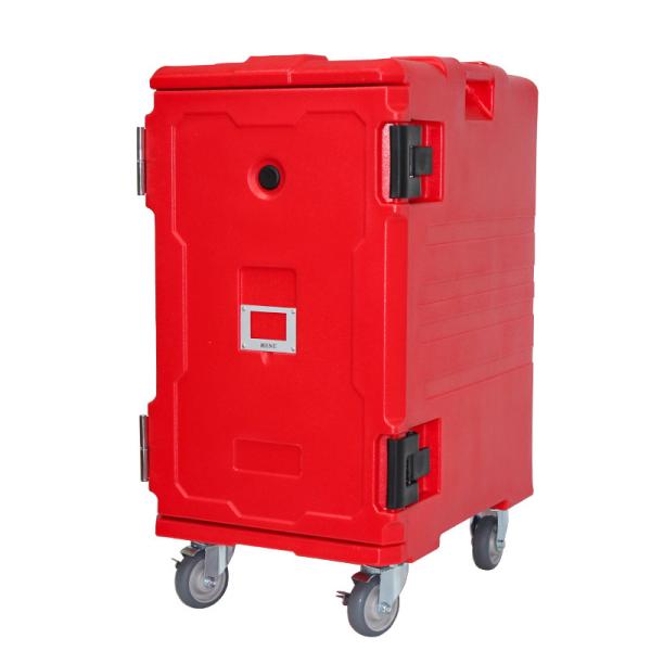 Quality 120L LLDPE Insulated Pan Carrier Red Insulated Food Pan Customized for sale