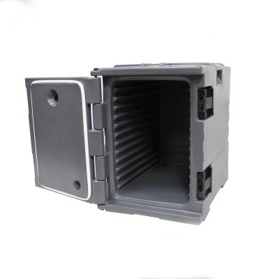 China PU Foam Insulated Sheet Pan Carrier 6 Layers Dark Grey Insulated Food Transport Box for sale