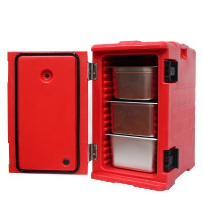 China 120L Outdoor Insulated Pan Carrier Red 8 Layers Thermal Pan Carrier for sale