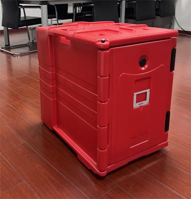 China 90L Commercial Catering Keep Cold Warm Transport Container Holding Cabinet Thermo Box Red for sale