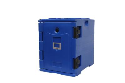 China Door To Door Shipment Insulated Front Loading Food Pan Carriers With Ice Block for sale