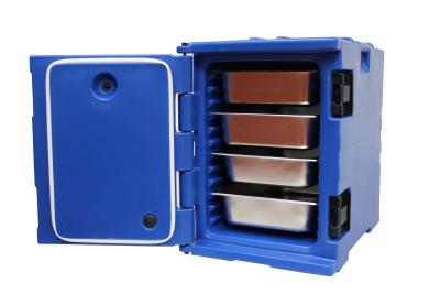 China Door To Door Shipment Insulated Front Loading Food Pan Carriers With Ice Block for sale