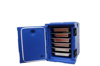 China Door To Door Shipment Insulated Front Loading Food Pan Carriers With Ice Block for sale