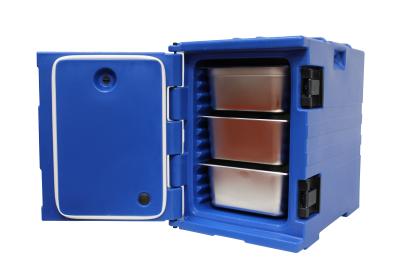 China Door To Door Shipment Insulated Front Loading Food Pan Carriers With Ice Block for sale