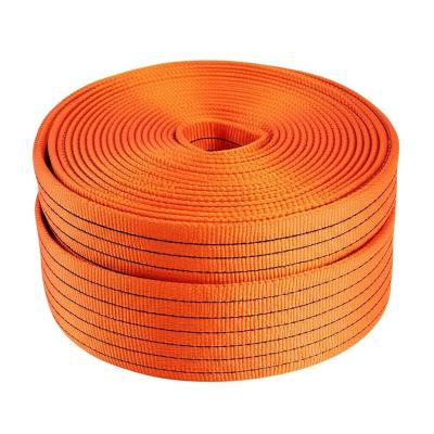 China Customizable Working Load Limit Polyester Lifting Sling High Abrasion Resistance Orange Colour for Versatile and Lifting for sale
