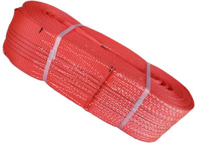 China De Slinger van de rode Kleuren Vlakke Polyester Geweven Singelband/van de Polyesterslinger Riem tswb05-7 Te koop