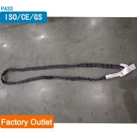 China Jacket Twill Weave Polyester Round Sling Black Heavy Duty Vertical 2 tons for sale