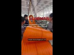 heavy duty 5 to 1 polyester round sling jacket twill weave vertical 17000 lbs