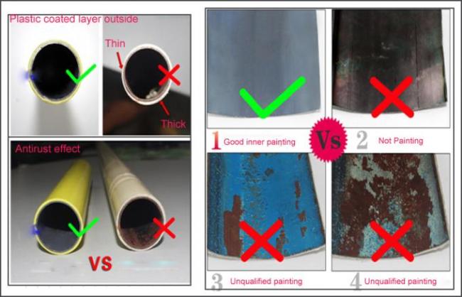 Multi color ESD Black Lean Pipe PE Coated 0.8MM / 1.0MM / 1.2MM Thickness Pipe 0