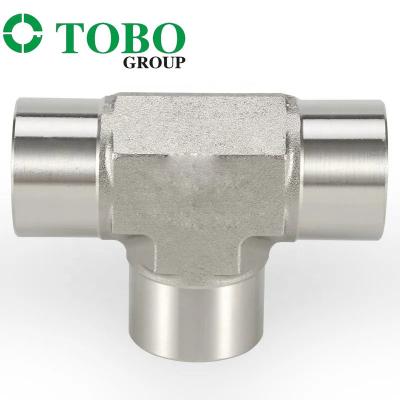 China 2023 latest alloy steel forged pipe fittings, stainless steel threaded socket welding etc tee for sale