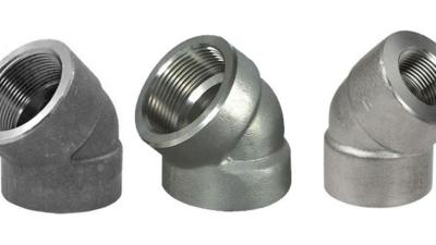 China 2023 Metal  Nickel Alloy Best Threaded Elbow 45 Degree Forged Fitting Customized Size Customized Color for sale