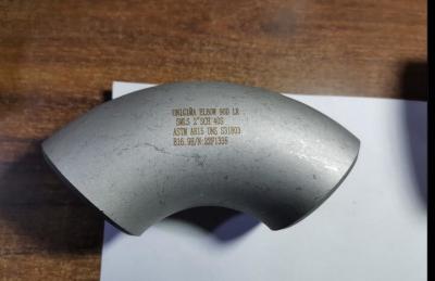 China Seamless Butt Welding  90° Length Radius Elbow  2”SCH-XS   ASTM A815 UNS S31803 for sale