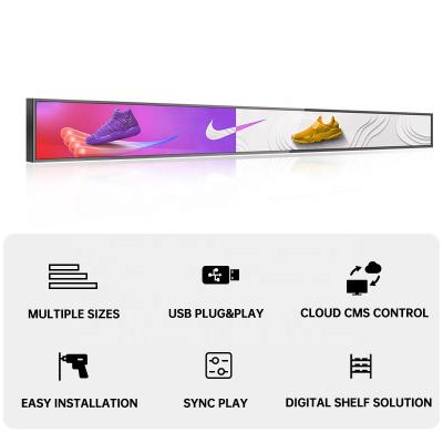 Китай дисплей Lcd Адвокатуры простирания Signage 1920x360 цифров андроида 28Inch ультра широкий продается