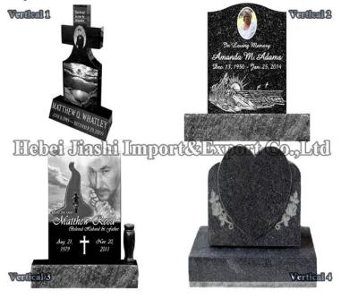 China Hot Selling Polished Absolute Black Headstones Tombstones with Kerbs for sale
