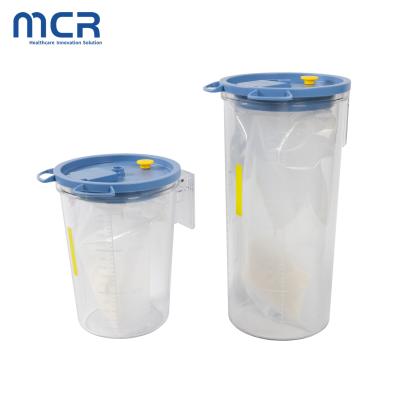 China Disposable Suction Liner Bag with Medical Grade PP Transparent Material and Ethylene Oxide Sterilization for ICU OR for sale