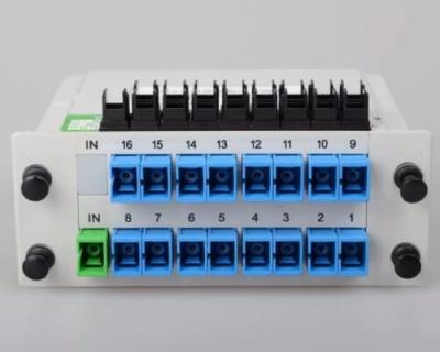 中国 SCのPC PLCのディバイダー1x16の挿入損失13.7DB 1650umの波長 販売のため