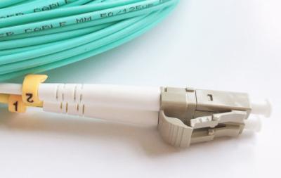 China FTTH 2mm het Duplexkoord van het de Vezel Optische Flard van LC UPC de HEREN OM3 50/125 Te koop