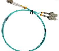 China Duplex SC UPC To LC UPC OM3 Multimode Patch Cord 2.0MM-1M for sale