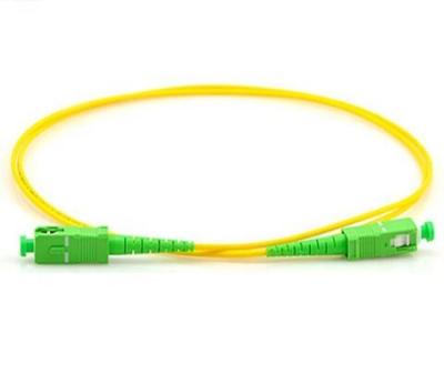 China 2.0mm Fiber Optic Patch Cord 3m Length APC Polishing SC SC Simplex Patch Cord for sale
