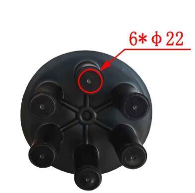 Cina Un colore nero materiale di 6 dei porti del cavo a fibre ottiche del giunto della chiusura 24F 48F 72F 96F pp ABS del PC in vendita