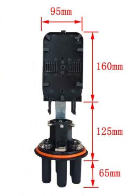 Cina Un colore nero materiale di 6 dei porti del cavo a fibre ottiche del giunto della chiusura 24F 48F 72F 96F pp ABS del PC in vendita