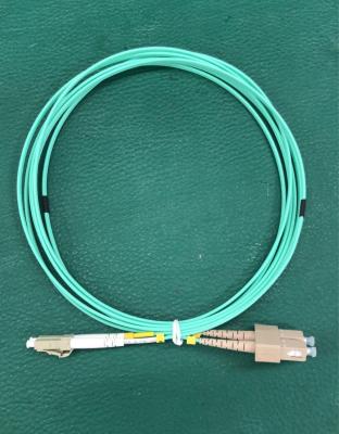 中国 SC LCの繊維光学のOM3 300複式アパートLSZHのジャケットの水色をパッチ・コード 販売のため