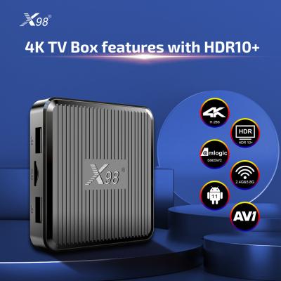 China X98 Android 11.0 TV Box con 2 GB di RAM e 16 GB di ROM Dual WiFi 2.4G/5G Media Player for sale