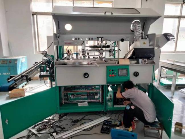 60Hz 3 Color Screen Printing Machine , 380V Automatic Silk Screen Machine 2