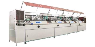 China Impresora de serigrafía de botellas modular totalmente automática de 1-12 colores con curado IR 40 piezas/min en venta