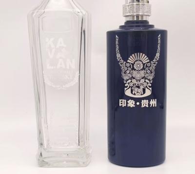 China Máquina de serigrafía totalmente automática de 2400 piezas/hora para envases de botellas de vidrio con altura de 50-350 mm, baja inversión inicial en venta